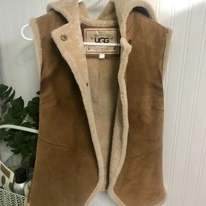 UGG | Tops | Authentic Ugg Shearling Vest With Hood | Poshmark